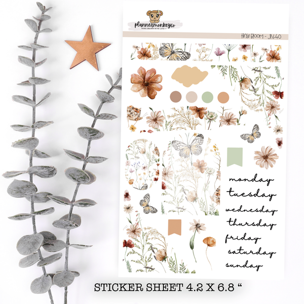 PMC | Tiny Bloom Journaling Deco Sheet: Regular Matte – Stickers and Stories